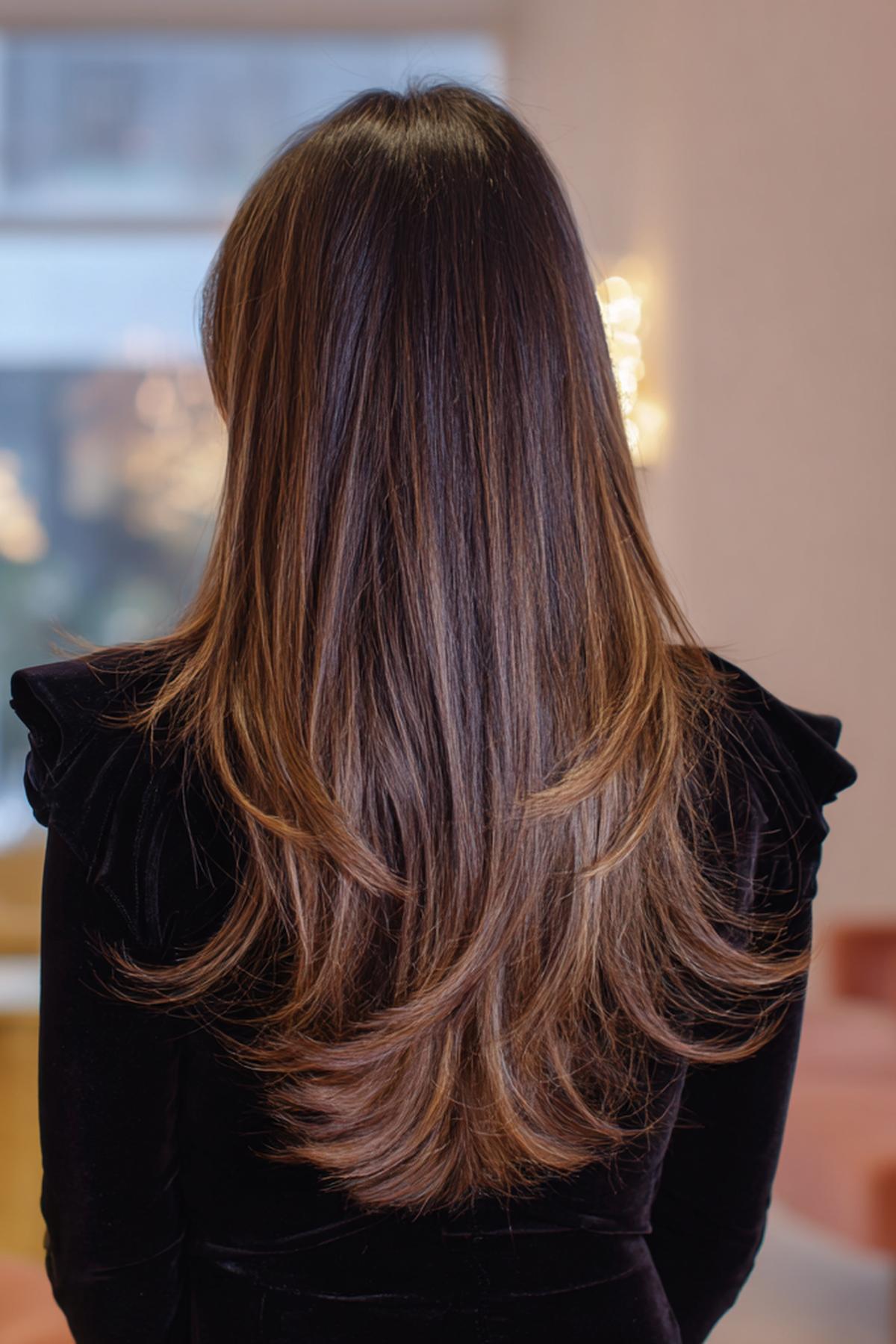 48 Inspirerende Looks Voor Lang Haar Met Laagjes Aan De V...