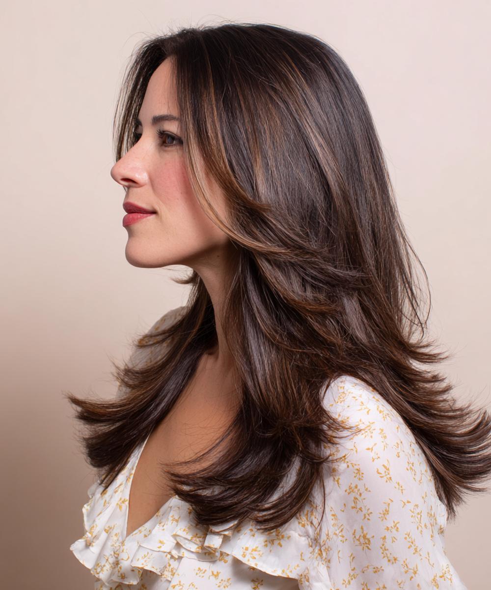 48 Inspirerende Looks Voor Lang Haar Met Laagjes Aan De V...